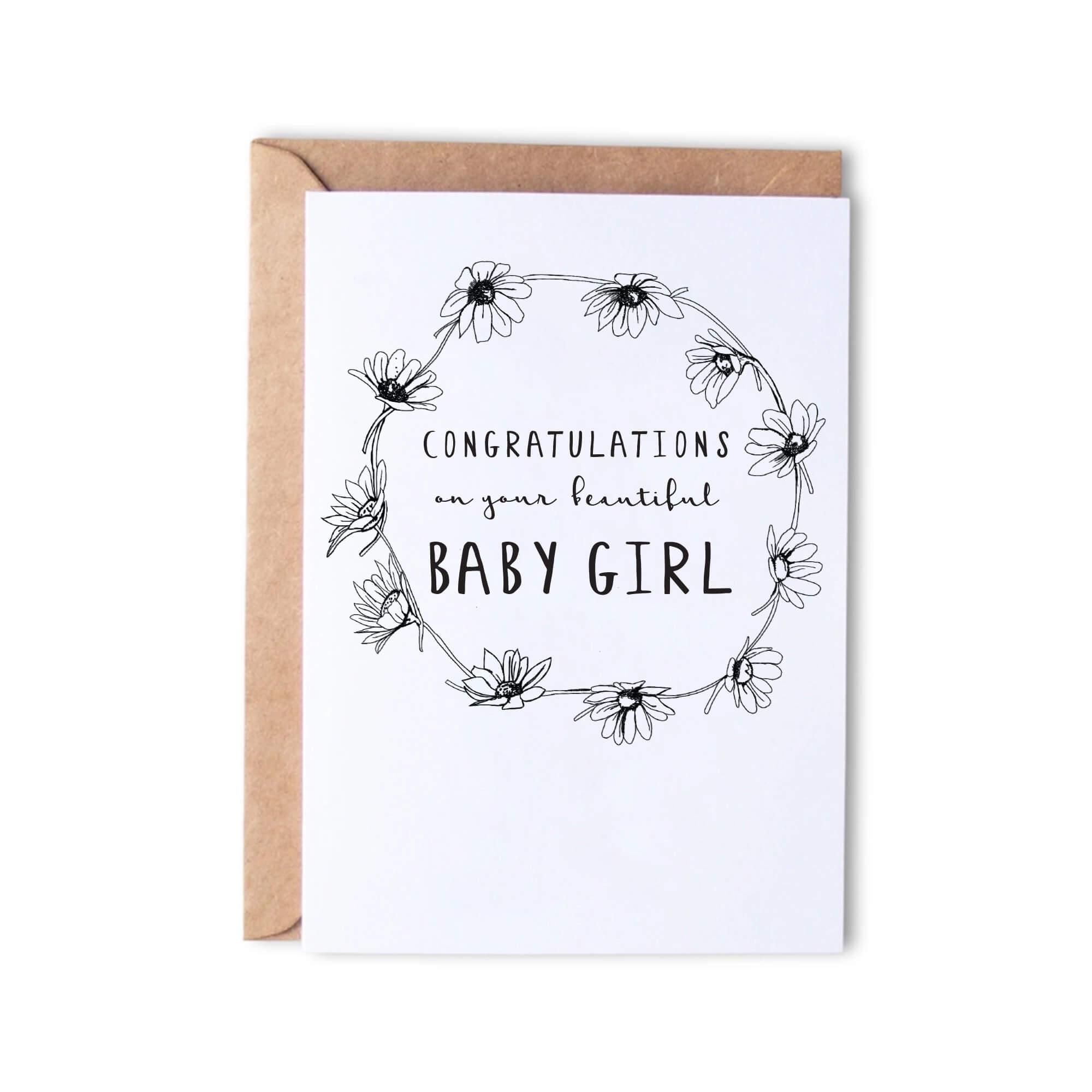 Congratulations Baby Girl – Monk Designs